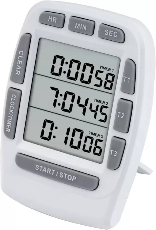Digital Timer Large LCD 3 Channel Countdown
